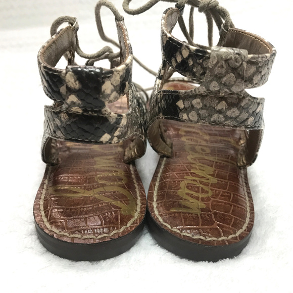 Sam Edelman | Shoes | New Sam Edelman Gladiator Python Print Sandals ...